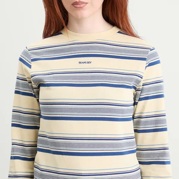 BEAMS Embroidered Long Sleeve T-shirt