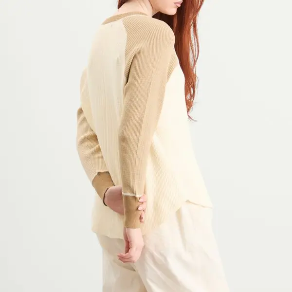 BEAMS Waffle Knit Crewneck Jumper
