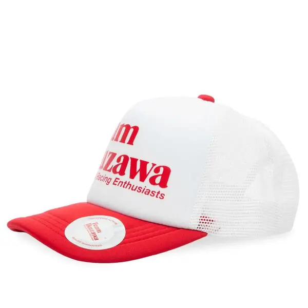 TEAM IKUZAWA Mesh Trucker Cap - White/red