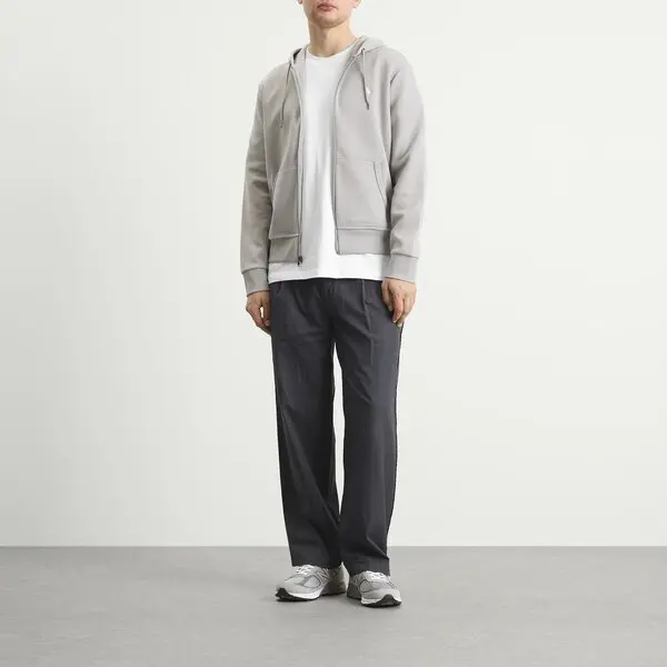 Polo Ralph Lauren Double Knit Tech Zip Hoodie - Soft Grey