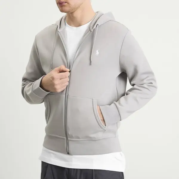 Polo Ralph Lauren Double Knit Tech Zip Hoodie - Soft Grey