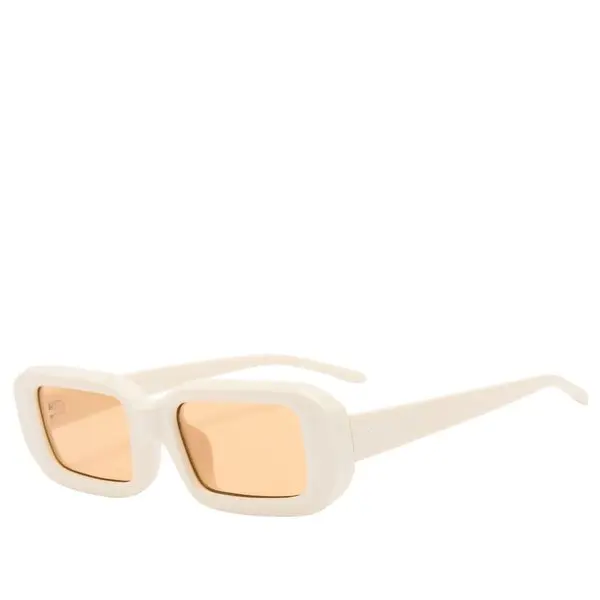 Le Specs X No Problemo Blackpool Sunglasses - Off White/amber Tint
