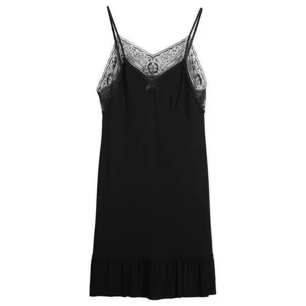 Acne Studios Dafne Crepe Slip Dress - Black