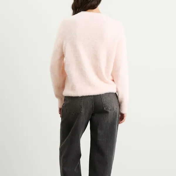Casablanca Character Intarsia Fluffy Crewneck