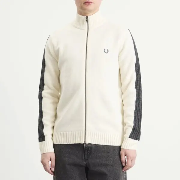 Fred Perry Ribbed Zip Knit Cardigan