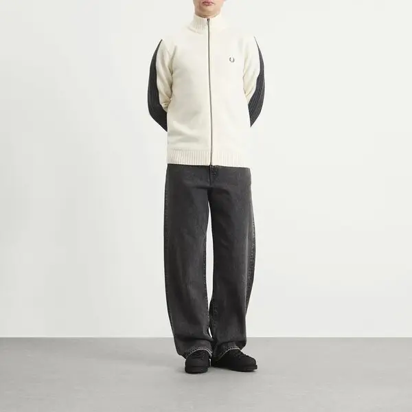 Fred Perry Ribbed Zip Knit Cardigan
