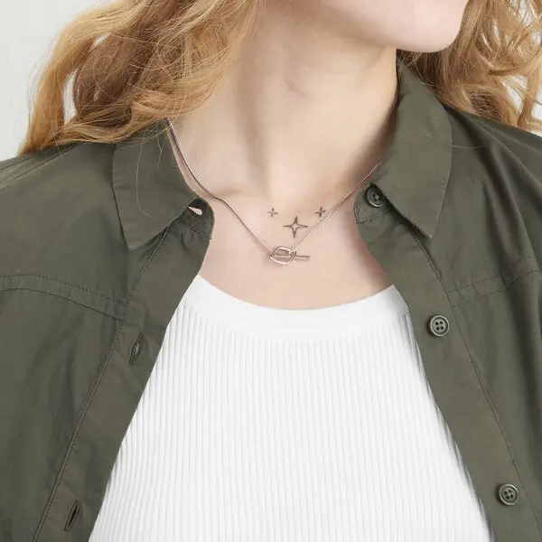 Tom Wood Frame 20.5" Pendant Necklace - Silver