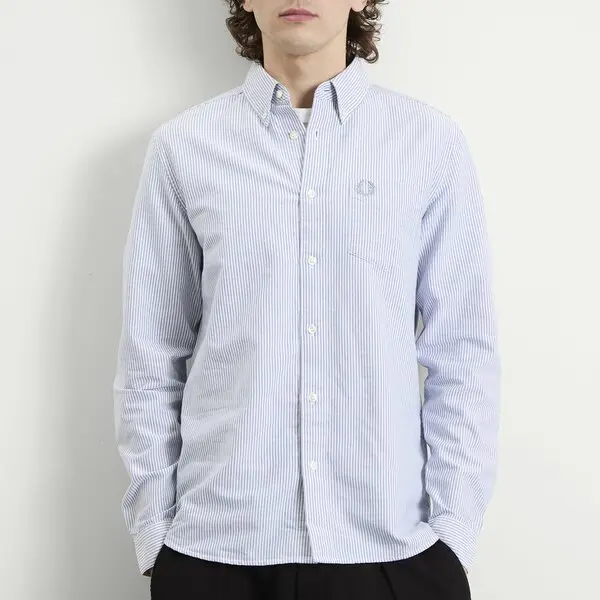 Fred Perry Oxford Stripe Shirt - Blue/white