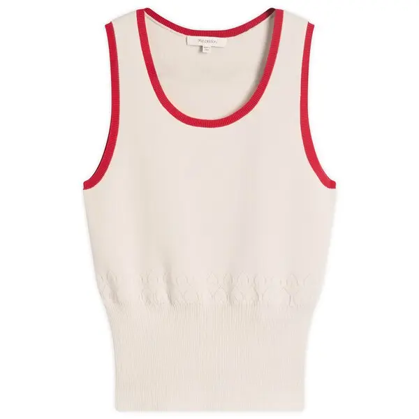 JW Anderson Contrast Trim Sleeveless Top - Ecru