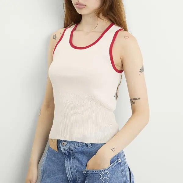 JW Anderson Contrast Trim Sleeveless Top