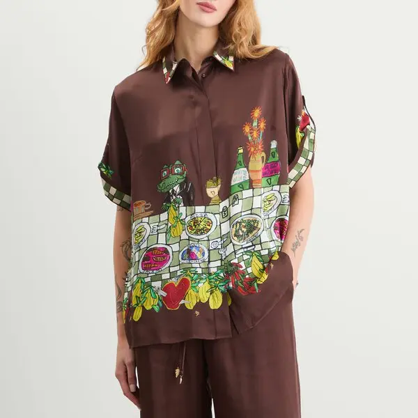 ALEMAIS Fredo Silk Shirt