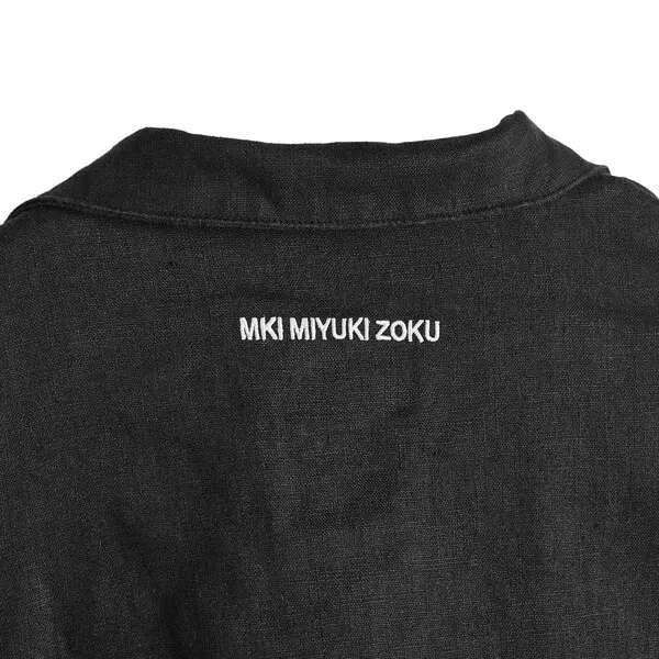 MKI MIYUKI ZOKU Linen Track Jacket - Black