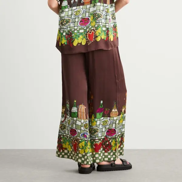 ALEMAIS Fredo Silk Pant - Chocolate