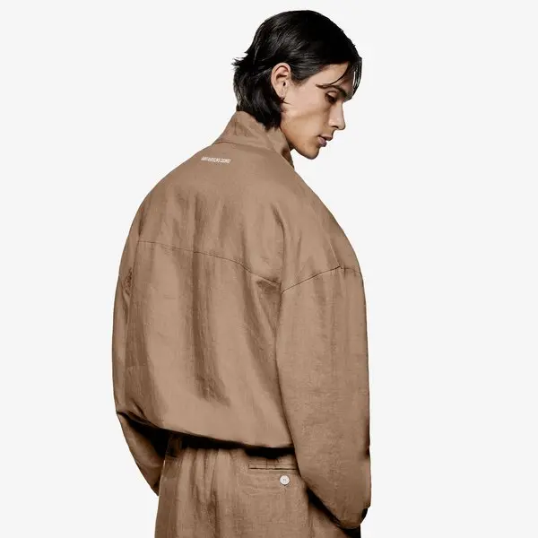 MKI MIYUKI ZOKU Linen Track Jacket - Mushroom