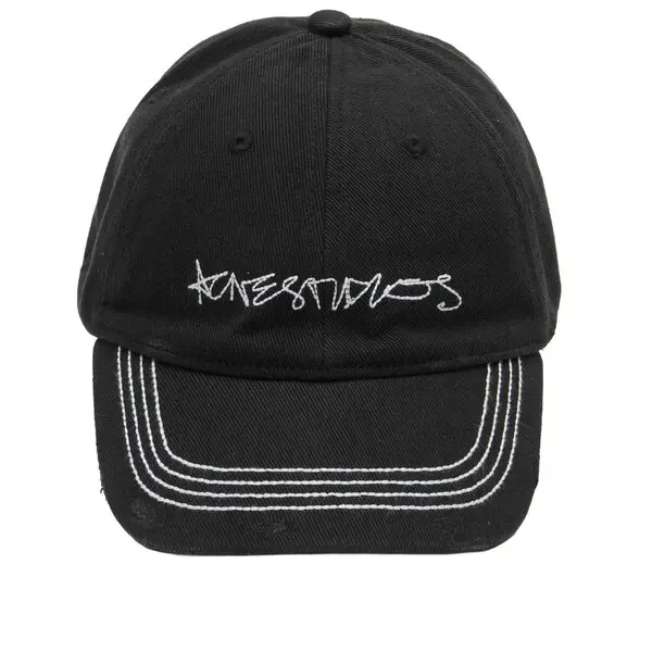 Acne Studios Cuddy Autograph Logo Cap - Black