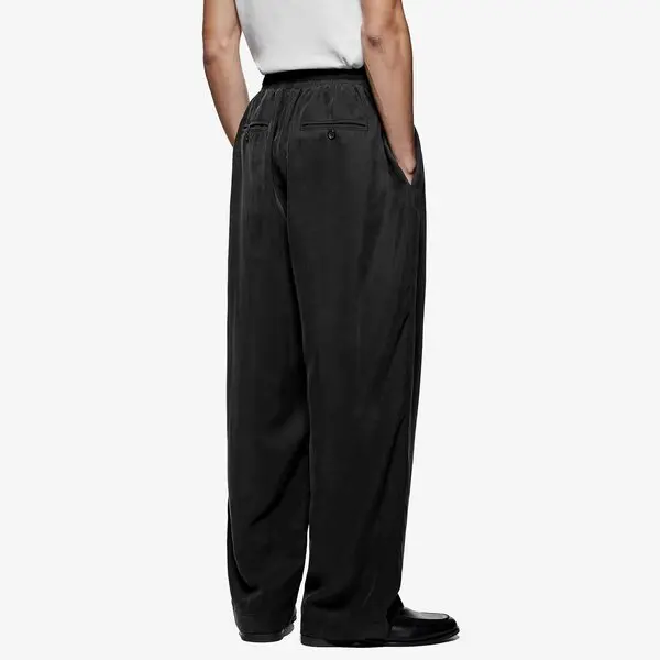 MKI MIYUKI ZOKU Sandwash Cupro Wide Leg Trousers - Black