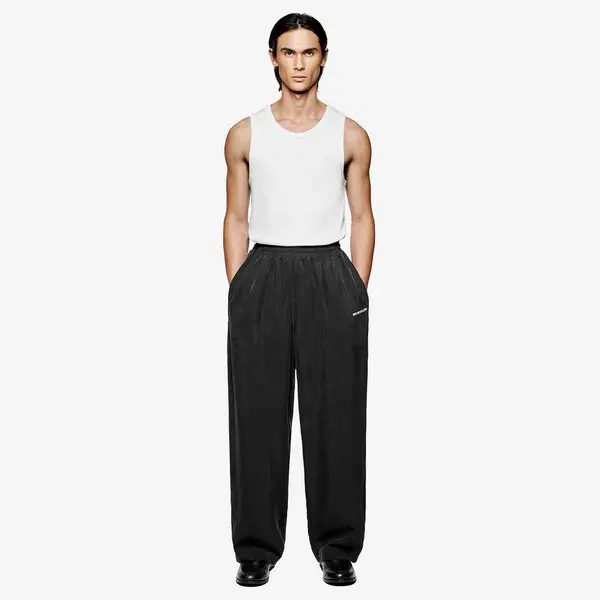 MKI MIYUKI ZOKU Sandwash Cupro Wide Leg Trousers - Black