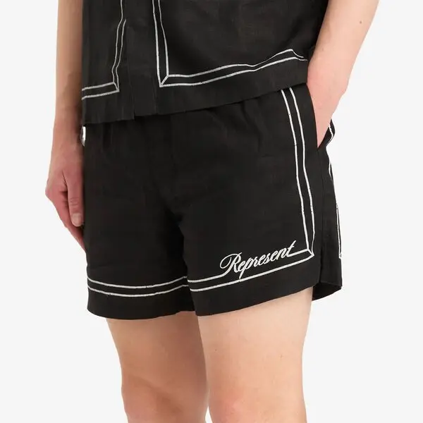 REPRESENT Border Vacation Short - Jet Black