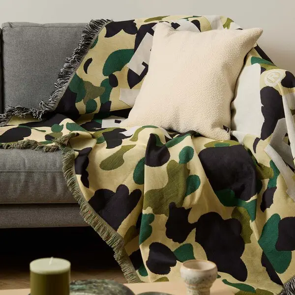 A Bathing Ape 1st Camo Jacquard Blanket - Yellow | Editorialist