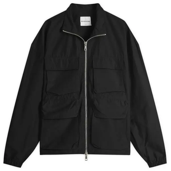 MKI MIYUKI ZOKU Washed Cotton Nylon Track Jacket