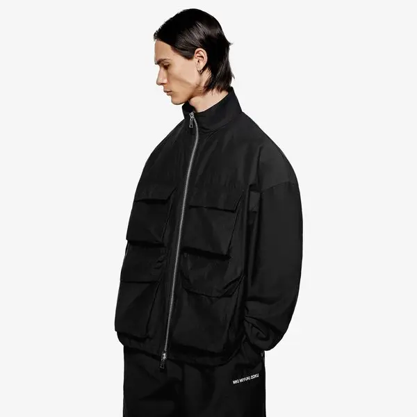 MKI MIYUKI ZOKU Washed Cotton Nylon Track Jacket