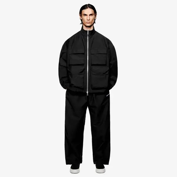 MKI MIYUKI ZOKU Washed Cotton Nylon Track Jacket