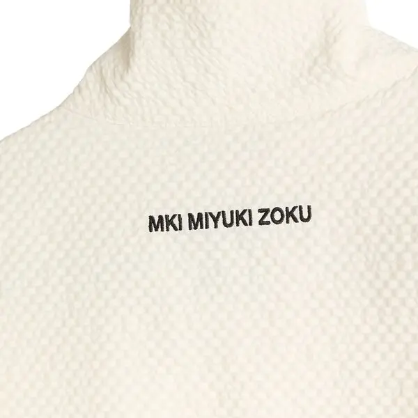 MKI MIYUKI ZOKU Seersucker Quarter Zip - Bone