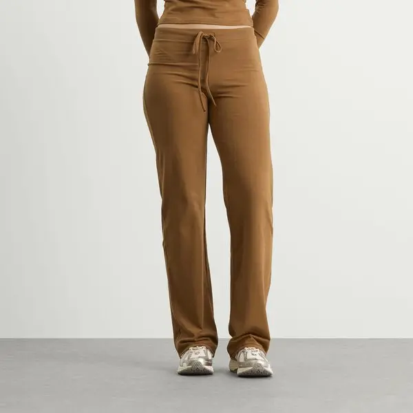 SKIMS Cotton Jersey Straight Leg Pant - Chai