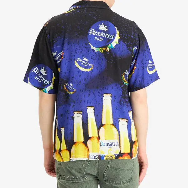 PLEASURES Cerveza Vacation Shirt - Blue