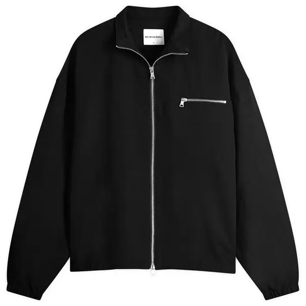 MKI MIYUKI ZOKU Viscose Linen Track Jacket - Black