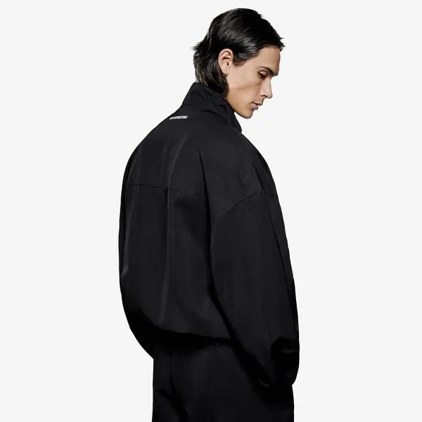 MKI MIYUKI ZOKU Viscose Linen Track Jacket - Black