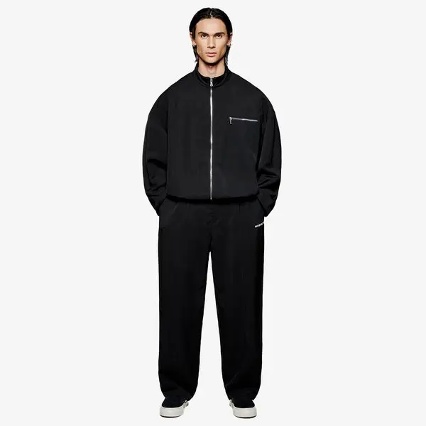 MKI MIYUKI ZOKU Viscose Linen Track Jacket - Black