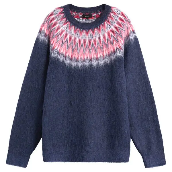 BEAMS Nordic Shaggy Crew Neck Jumper