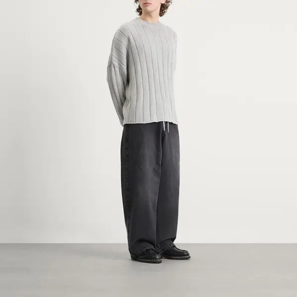 ABOUT:BLANK Rib Knit Crewneck - Grey