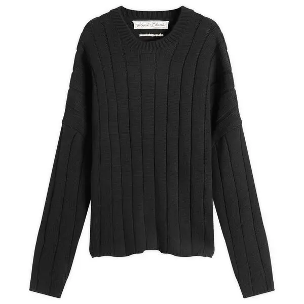 ABOUT:BLANK Rib Knit Crew - Black