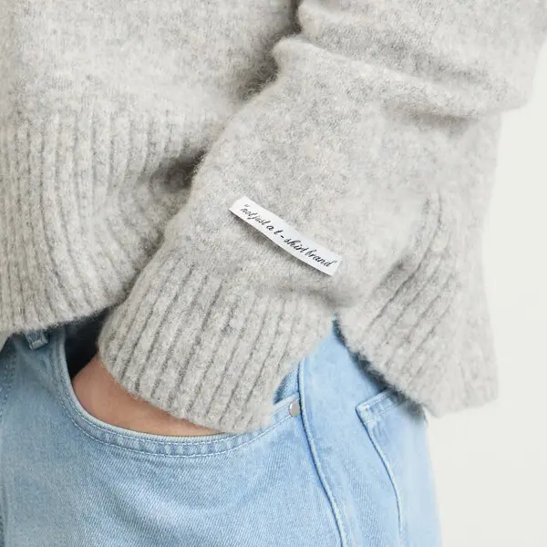 ABOUT:BLANK Mohair Knitted Logo Crewneck