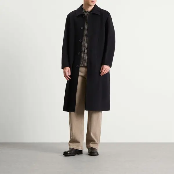 PERCIVAL Double Faced Wool Overcoat