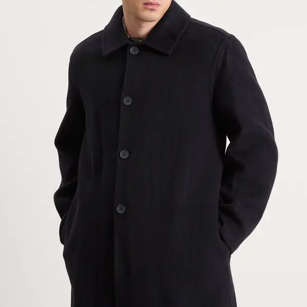 PERCIVAL Double Faced Wool Overcoat
