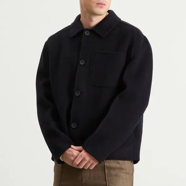 PERCIVAL Double Faced Wool Overshirt