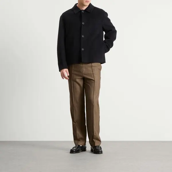 PERCIVAL Double Faced Wool Overshirt