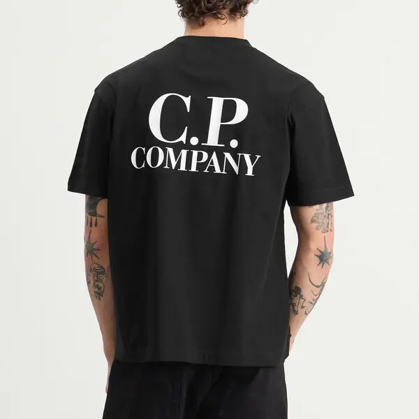 C.P. COMPANY Logo Print T-shirt - Black
