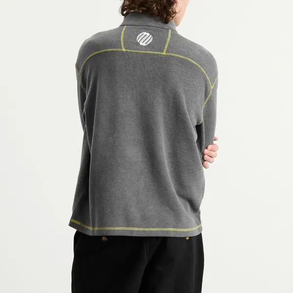 METALWOOD STUDIO Contrast Stitch Quarter Zip Sweatshirt