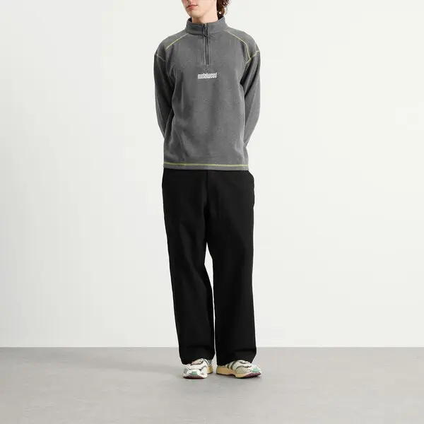 METALWOOD STUDIO Contrast Stitch Quarter Zip Sweatshirt