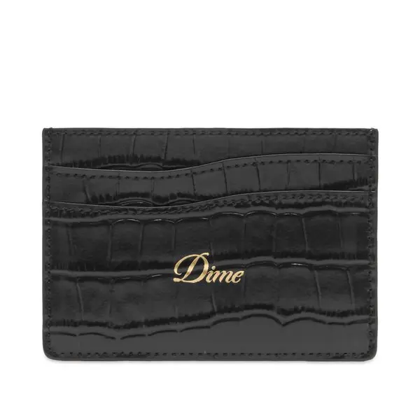 DIME Croc Card Holder - Black