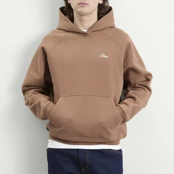 DIME Cursive Logo Hoodie - Sepia