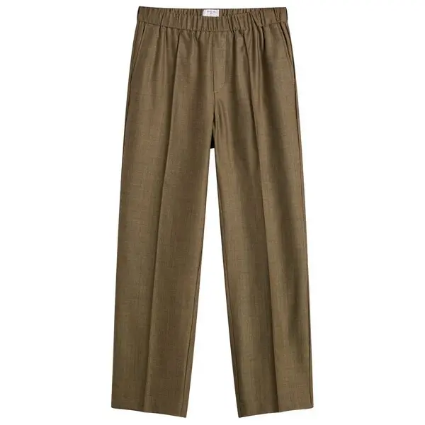 PERCIVAL Grounds Herringbone Wool Relaxed Trousers