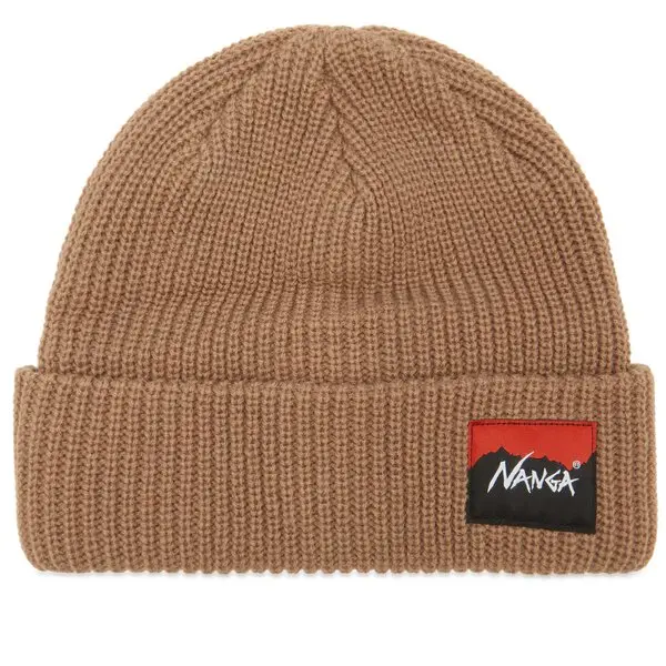 NANGA Box Logo Bulky Beanie - Beige