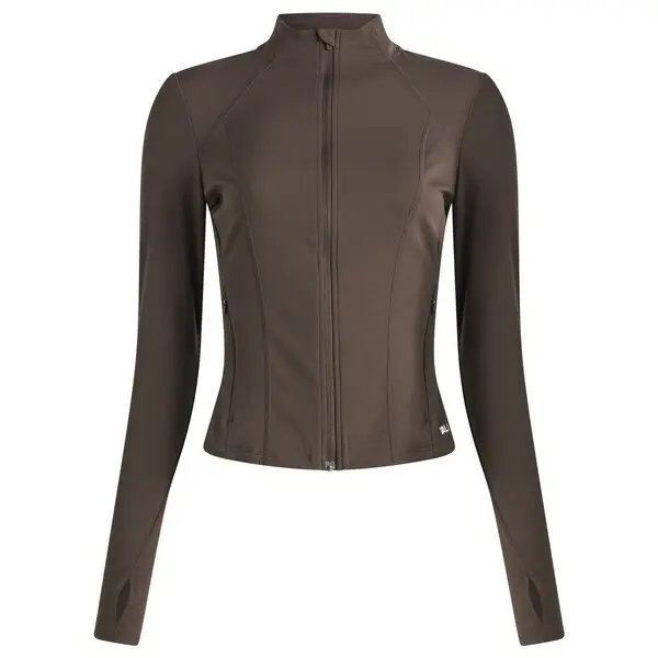 TALA Dayflex Zip Through Running Jacket - Mocha Brown