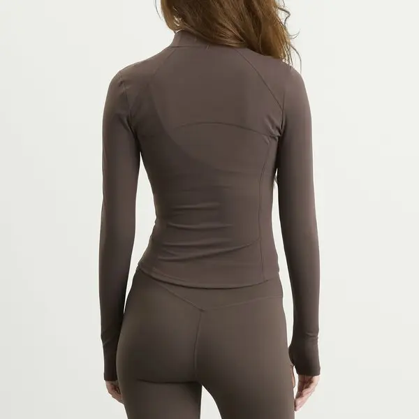 TALA Dayflex Zip Through Running Jacket - Mocha Brown