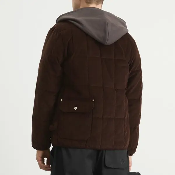 Taion Work Crew Neck Down Jacket - Dark Brown